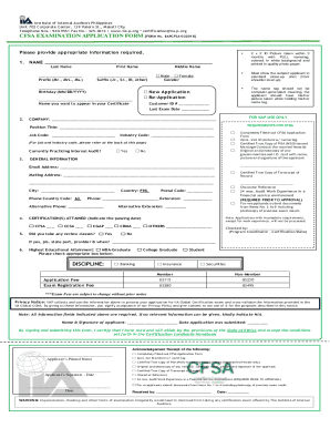 Fillable Online CIA Application Form No - iiapCIA-032612Identity ...
