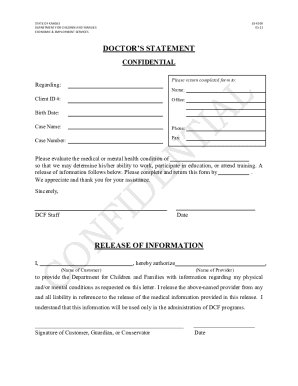 Fillable Online Printable Doctor Statements - Fill Online, Printable ...
