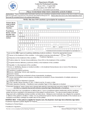 Medical Marijuana Patients - Home: Department Of Health - Fill and Sign ...