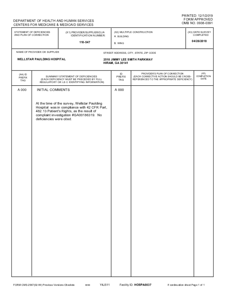 Fillable Online weblink dch georgia Fillable Online 12/1/2019 form ...