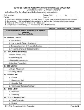 Fillable Online COMPETENCE ASSESSMENT TOOL FOR NURSES - NMBI - Nursing ...