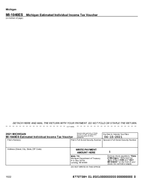 Fillable Online 2021 Michigan Estimated Tax Vouchers Fax Email Print ...