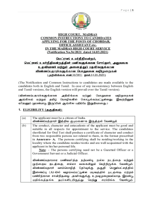 Fillable Online 2. COMMON INSTRUCTIONS TAMIL & ENGLISH Fax Email Print ...