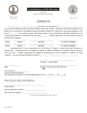 Fillable Online AFFIDAVIT - VBgov.com :: City of Virginia Beach Fax ...