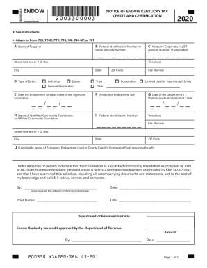 Fillable Online Printable Kentucky Income Tax Forms for Tax Year 2020 ...