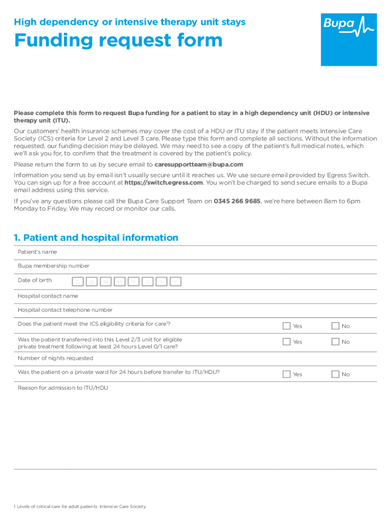 Fillable Online HDU and ITU Request Form Fax Email Print - pdfFiller