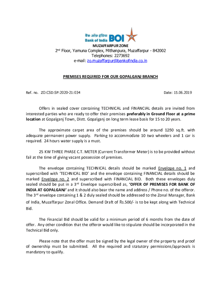 Fillable Online superscribed with TEHNIAL ID and the envelope ...