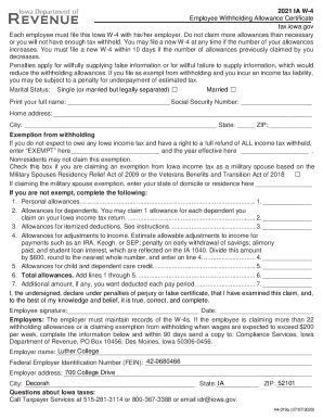 Fillable Online Form IL-W-4 Employees and other Payees ... - luther.edu ...