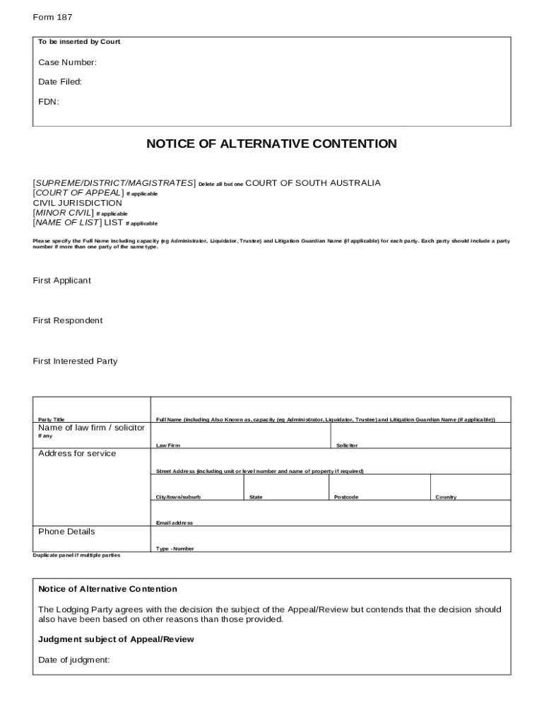 125 Notice of Discontinuance - courts.sa.gov.au Doc Template | pdfFiller