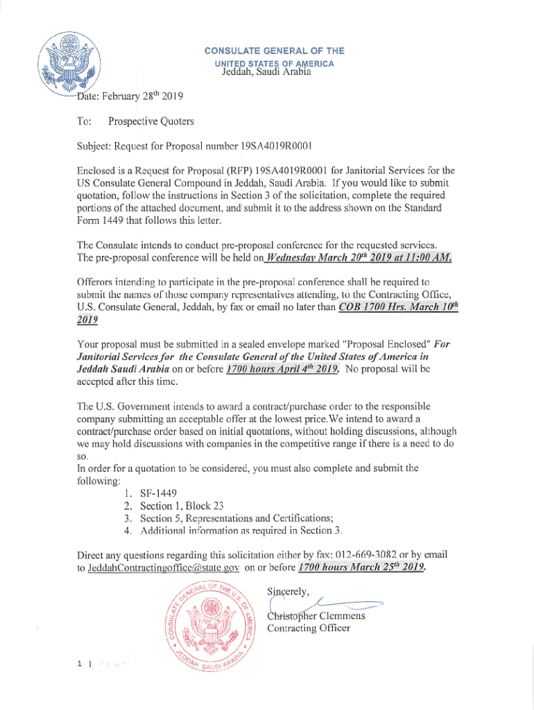 Fillable Online Fillable Online Procurement Solicitation Packages - US ...