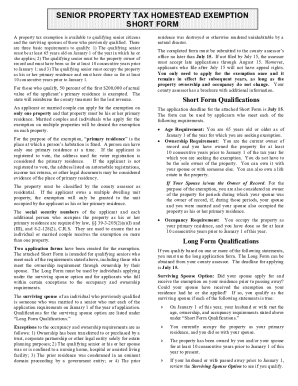 Fillable Online county pueblo PDF SENIOR PROPERTY TAX HOMESTEAD ...