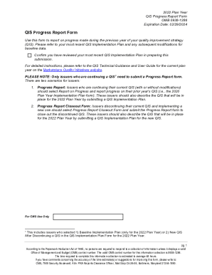 Fillable Online QIS Implementation Plan form for the 2022 Plan Year ...