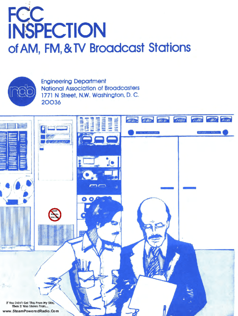 Fillable Online NAB FCC Inspection Checklist for AM, FM and TV Stations ...