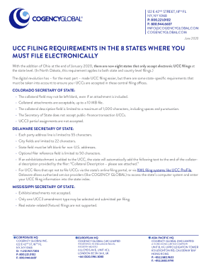 Fillable Online UCC Filing Requirements in the 8 States Where You Must ...