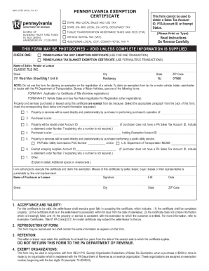 Fillable Online Pennsylvania Tax Exempt.tiff - White's Farm Supply Fax ...
