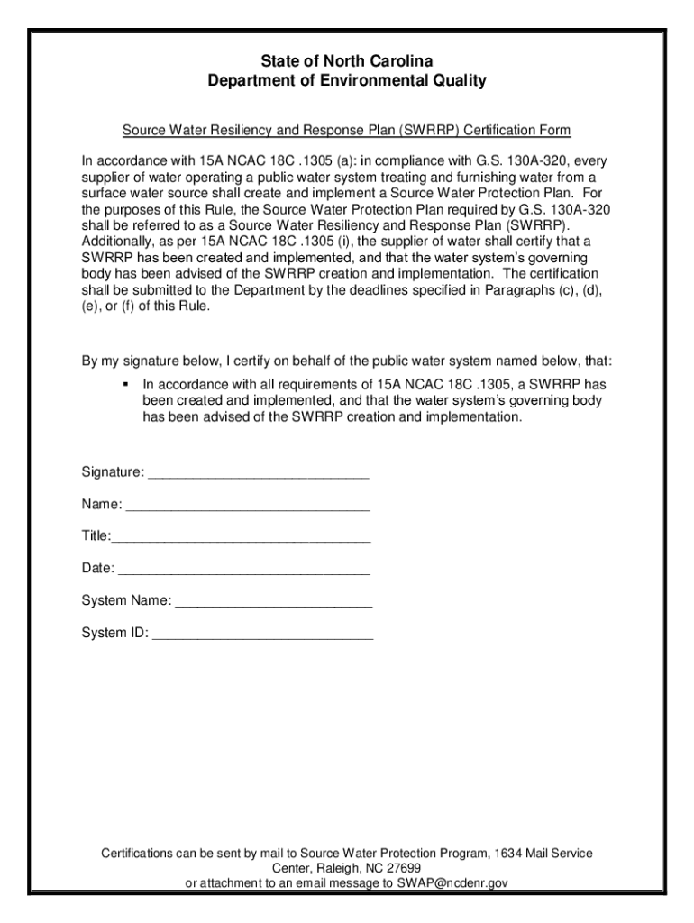 Fillable Online ReferenceNC DEQ: Water Resources - North ...
