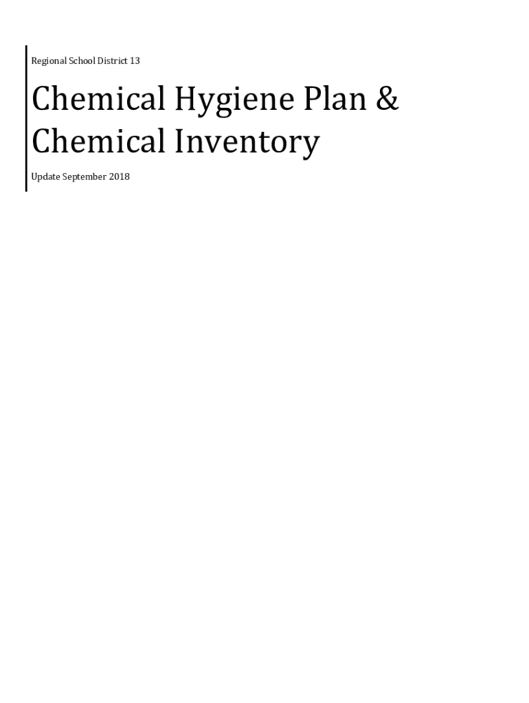 Fillable Online Sample Chemical Hygiene Plan - School Safety & Security ...
