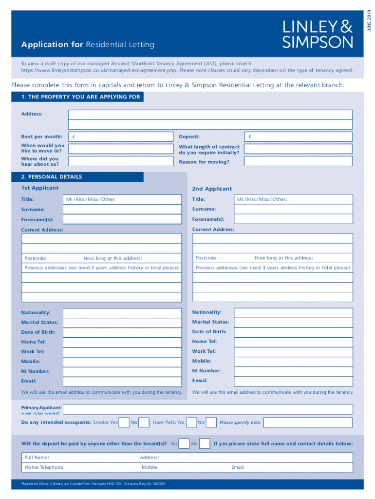 Fillable Online 1006 Linley Ad Template master - Linley & Simpson Fax ...