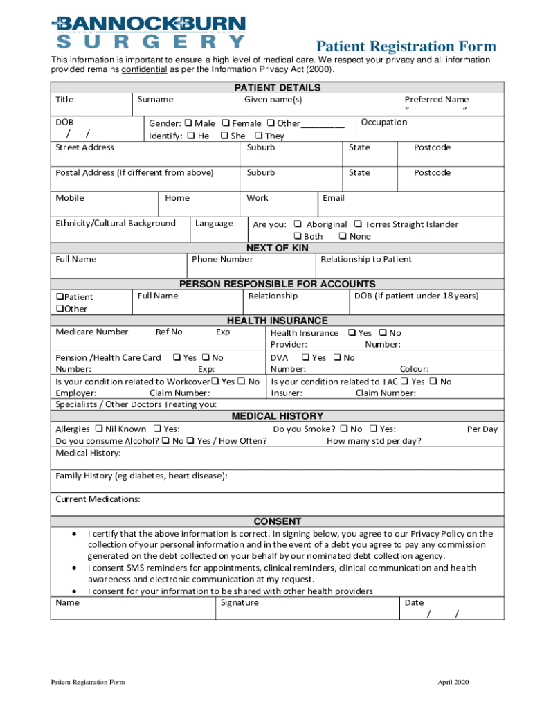 Fillable Online Sample Patient Registration FormPrintable Medical Forms ...10 Main Importance of ...