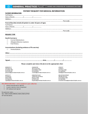 Fillable Online Patient Name: Date of Birth: Patient Address: Patient ... Fax Email Print ...