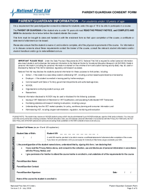Fillable Online Parent Guardian Consent Form. Parent Guardian Consent ...