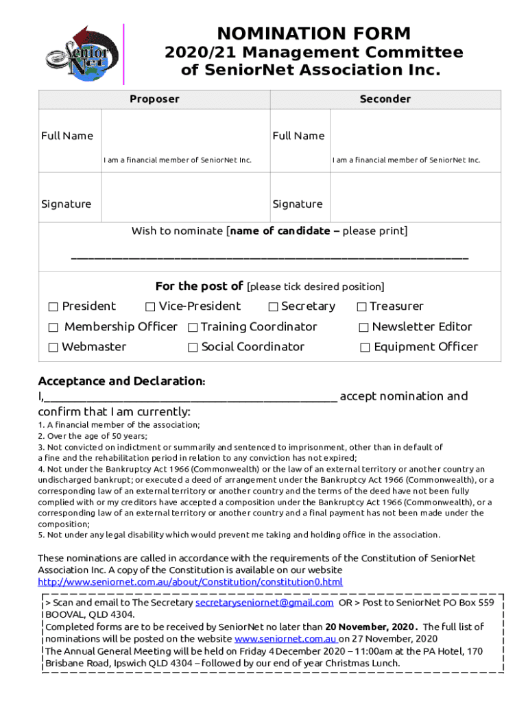 Fillable Online 2021 Friend of Education Nomination Form I hereby submit ... Fax Email Print ...