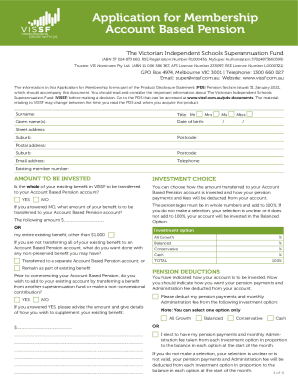 Fillable Online Account Based Pension Fax Email Print - pdfFiller