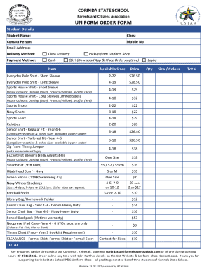 Fillable Online Uniform Order FormCurrent15032021.xlsx Fax Email Print ...
