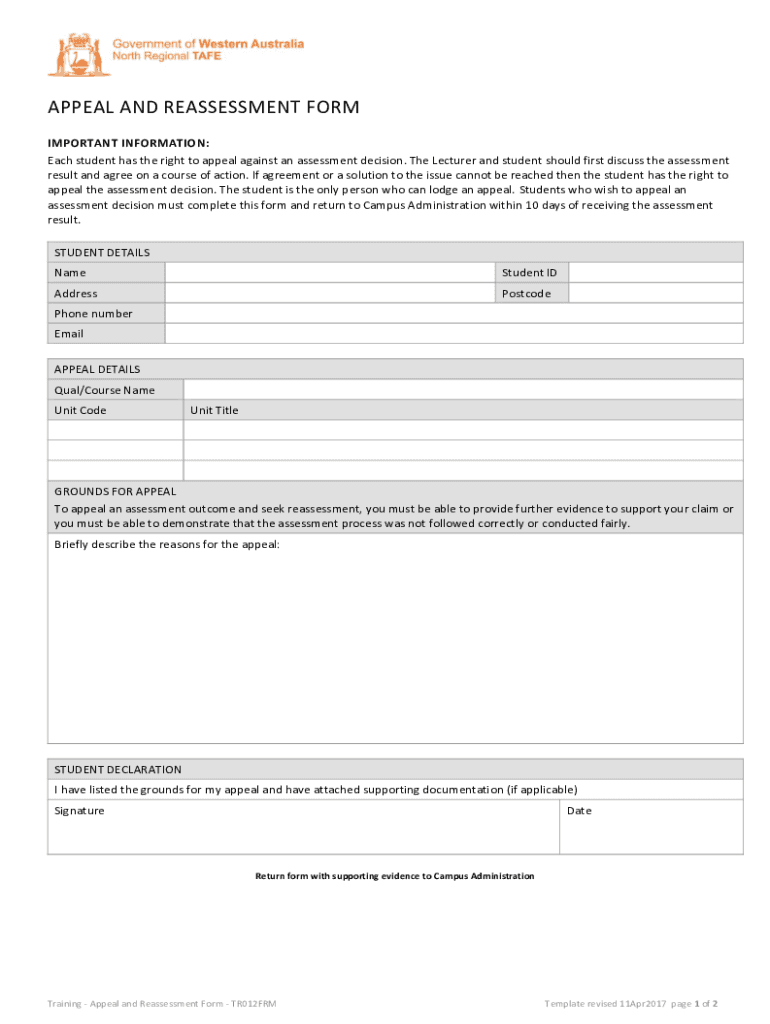 Fillable Online How to write a successful academic appeal letterFor ...
