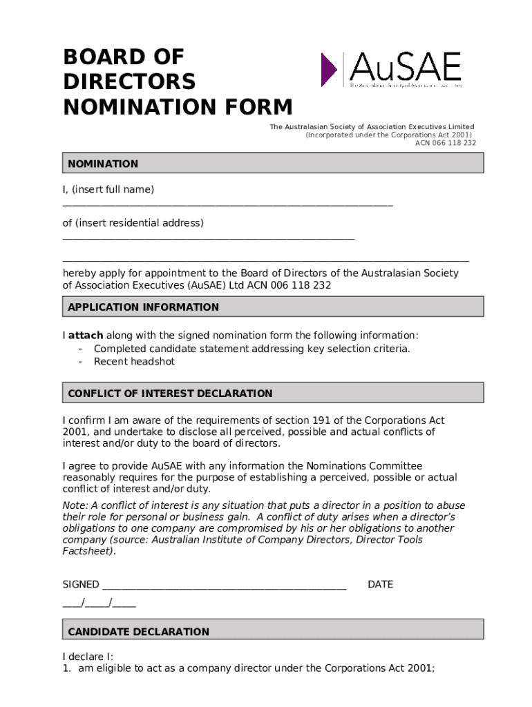 Director Nomination Sample Clauses - Law InsiderBoard Nomination ...