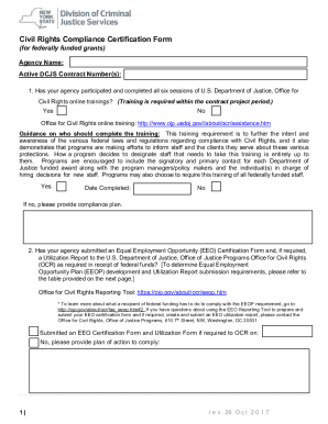 Fillable Online Civil Rights Compliance Certification Form UPDATED 10. ...