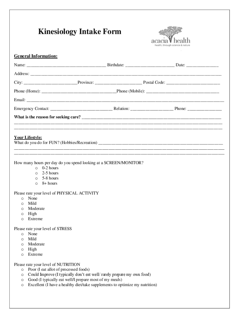 Fillable Online 101 Printable Client Intake Form Templates - Fillable ...