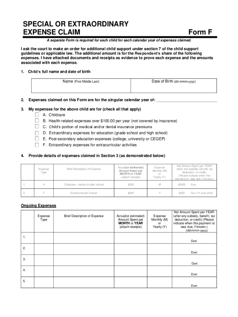 Fillable Online Fillable Online Statement of expenses for candidates ...