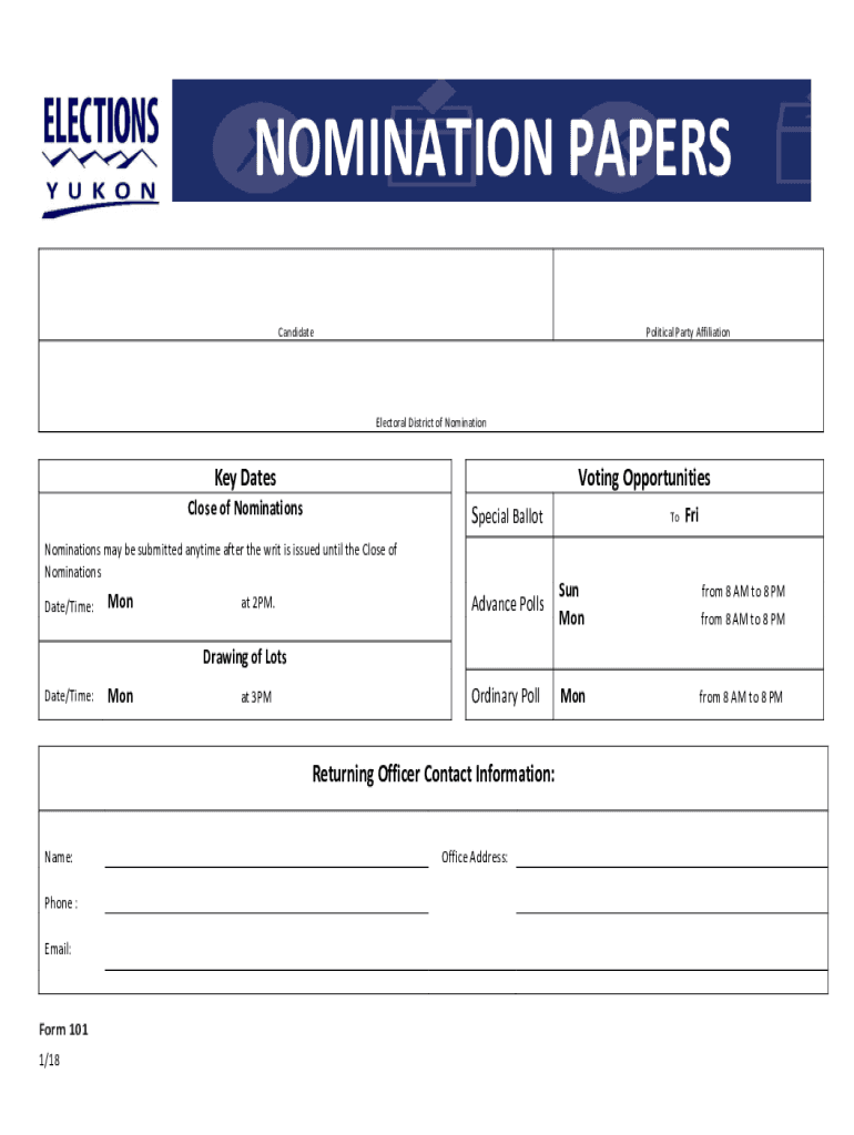 Fillable Online Candidate Political Party Affiliation ... - Elections ...