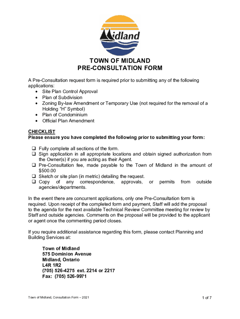 Fillable Online A Pre-Consultation request form is required prior to ...