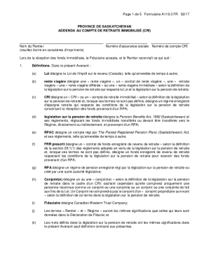 Formulaire A1