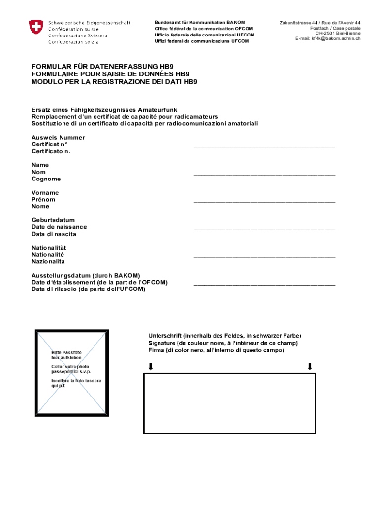 Remplissable En Ligne Travaillerl'Office fdral de la communication - BAKOM Fax Email Imprimer ...