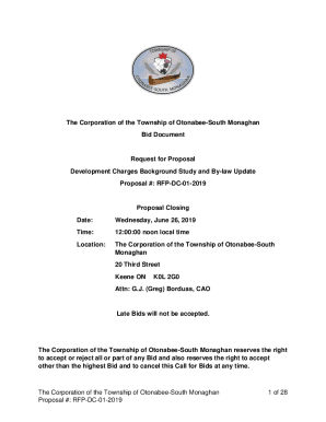 Fillable Online Development Charges Background Study and By-law Update ...