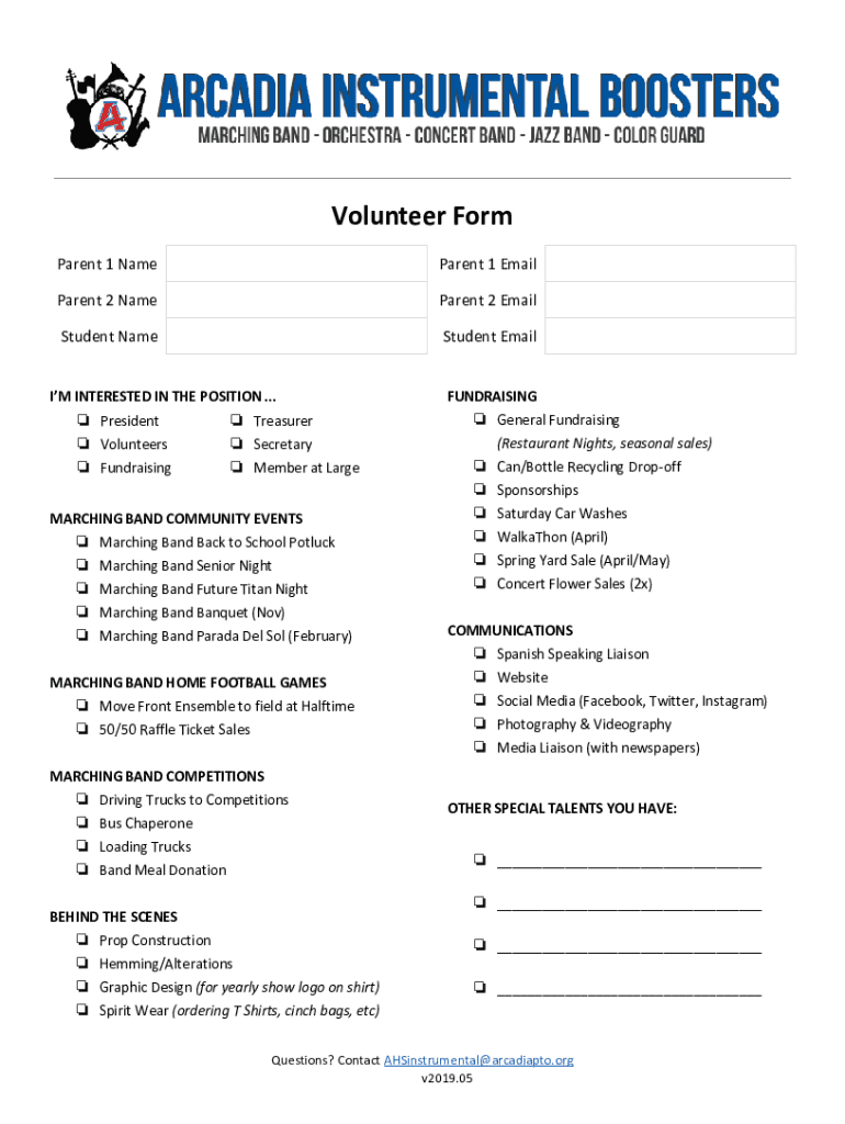 Fillable Online Parent Volunteer Letter Template ExamplesLetter ...