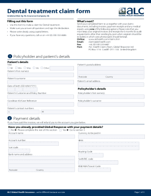 Fillable Online dental Group Claim Form - Employee Benefit Service Fax ...