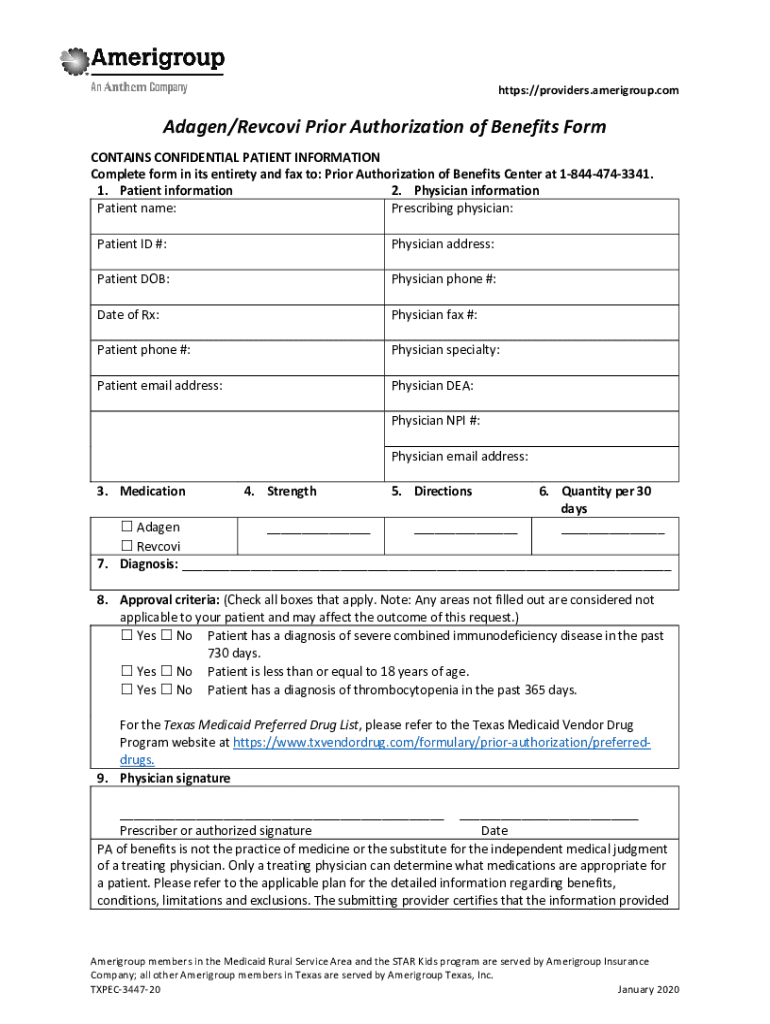 Fillable Online /Revcovi Prior Authorization of Benefits Form Fax Email ...