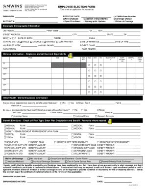 Fillable Online Fillable Online EMPLOYEE ELECTION FORM 04.20.18 Fax ...