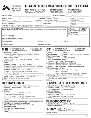 Fillable Online Forms and ResourcesBellingham Advanced Medical Imaging ...