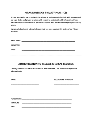 Fillable Online Notice of Privacy Practices : HIPAA Notice of Privacy ...