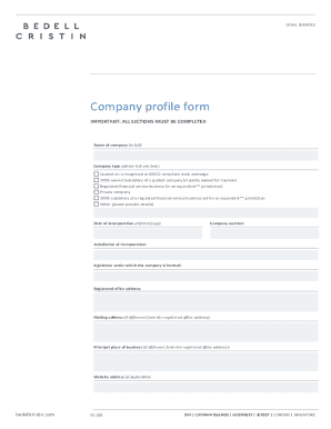 Fillable Online F5.005 Take on form - Company profile form Fax Email ...