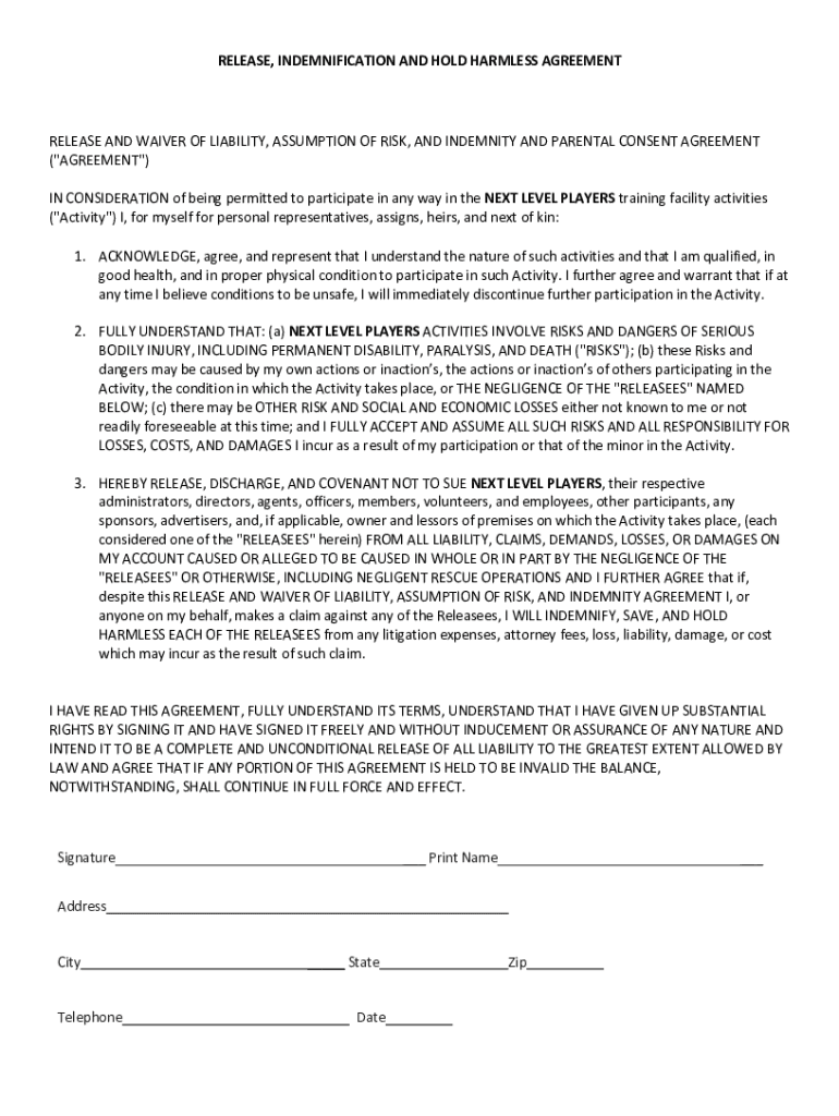 Fillable Online Final ACE template liability waivers for re-opening ...