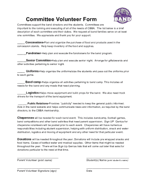 Fillable Online SAMPLE Board Committee Job DescriptionsHow to Organize ...