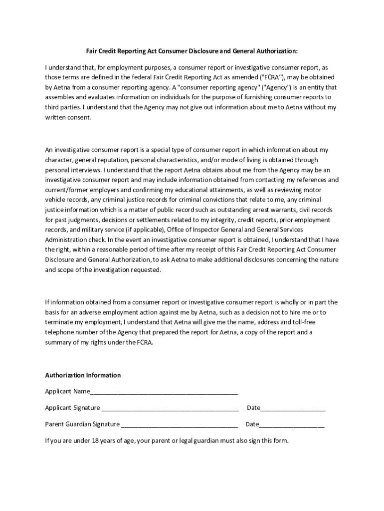 Fillable Online Beware of Bad Background Check Disclosure Forms ...