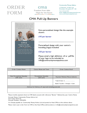 Fillable Online CMA Banner Order Form 2019.docx Fax Email Print - pdfFiller