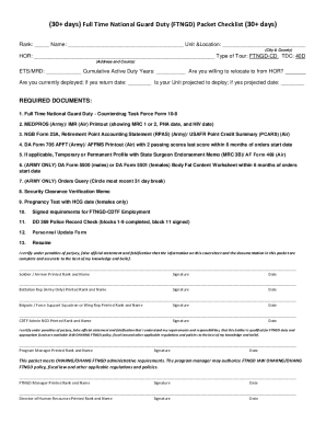 Fillable Online (30+ days) Full Time National Guard Duty (FTNGD) Packet ...